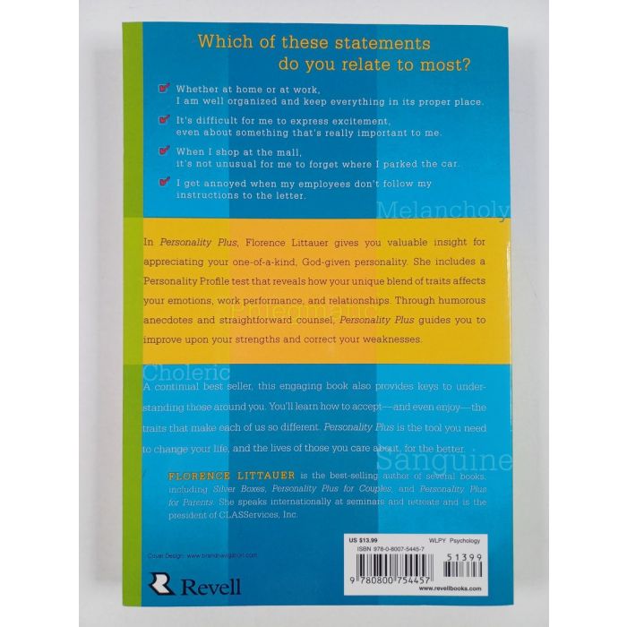 Florence Littauer Personalities Personality Plus – DBookHaus